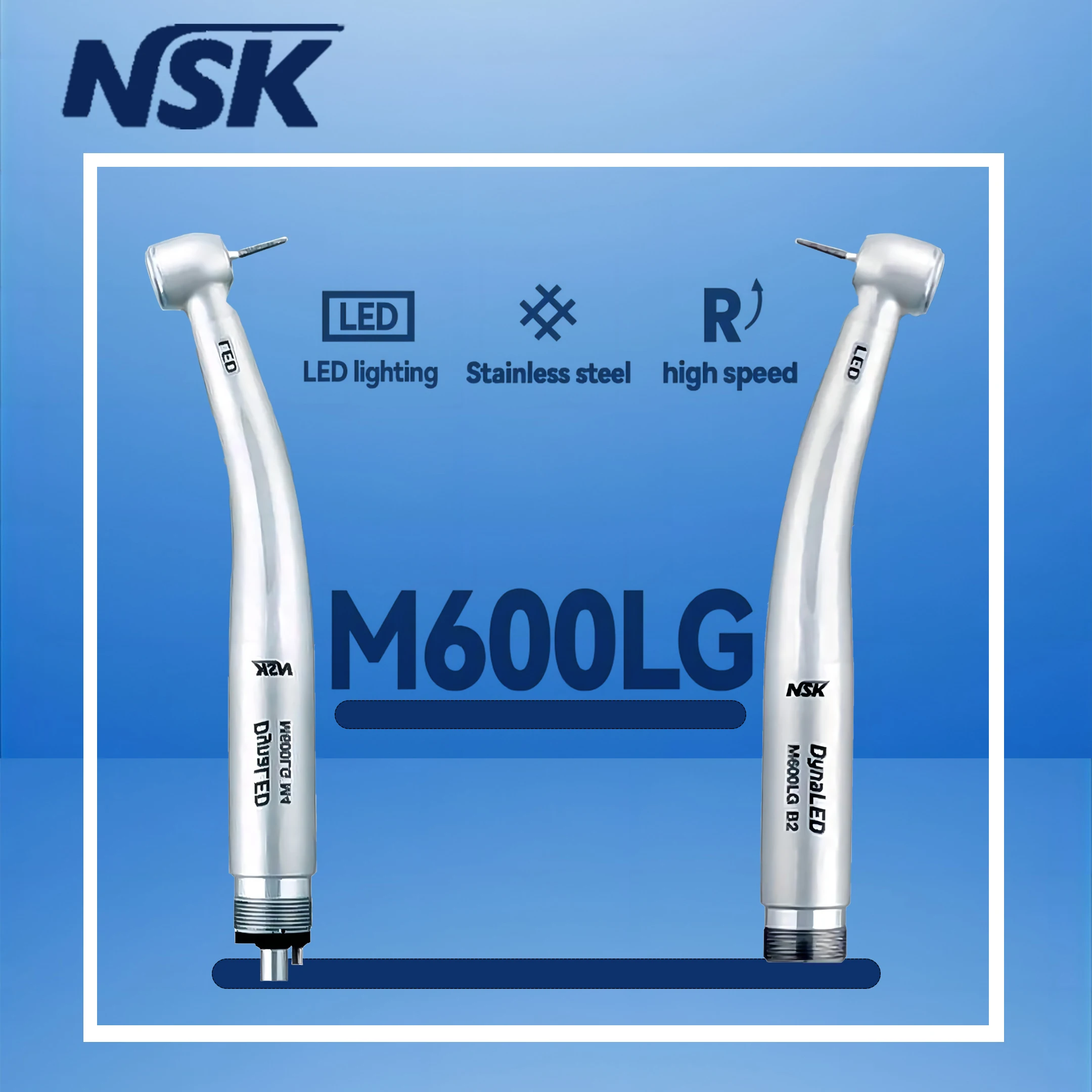 NSK-DynaLED-M600LG-Handpiece-with-LED-Light-M4-Push-Button-High-Speed ...