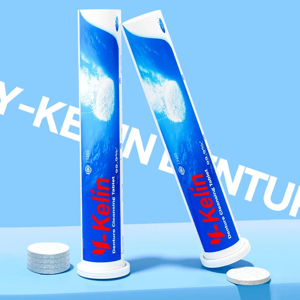 Y-Kelin-New-Tube-mounted-Denture-Cleansing-Tablet-30-Tabs-Cleanser ...