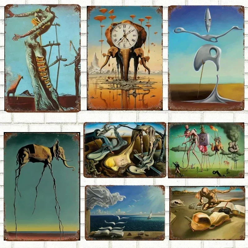 Surrealism-Famous-Artwork-By-Salvador-Dali-Posters-Metal-Tin-Signs ...