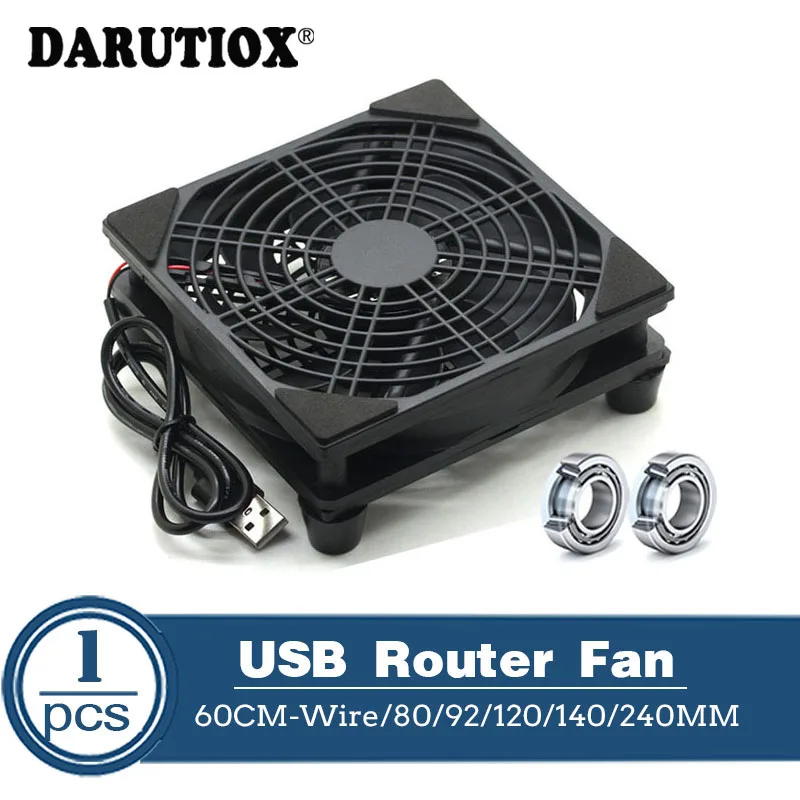 5V USB Router Fan TV Box Cooler 80mm 92mm 120mm 240mm PC DIY Cooler W ...