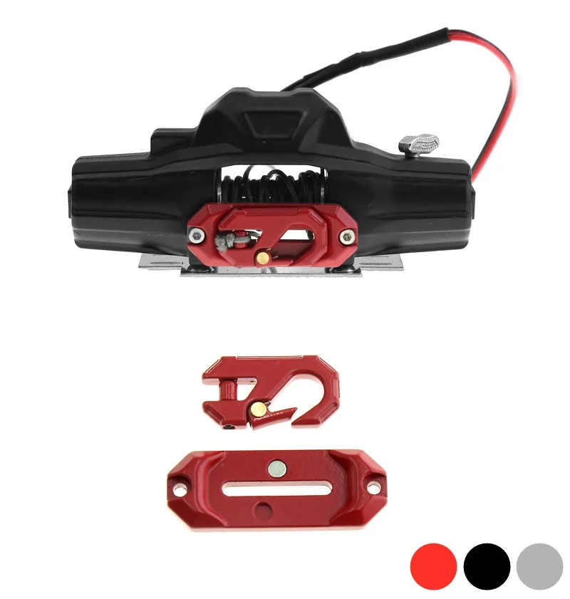 Winch-Rope-Guide-Hawse-Fairlead-Guard-and-Tow-Trailer-Hook-for-1-8-1-10 ...