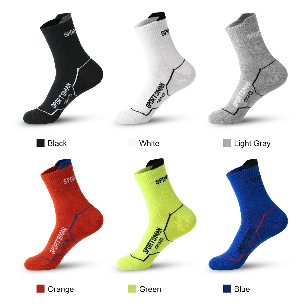 5 Pairs Men's Middle Socks, Sweat Absorbing Sweat wicking Odor proof ...