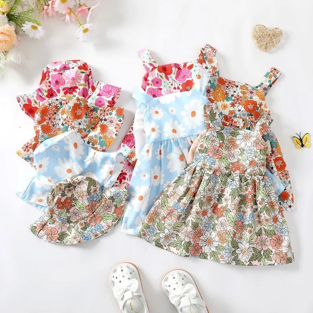 0-3 Years Dress for Toddlers Girl 2PCS Summer Clothes Set Sleeveless ...