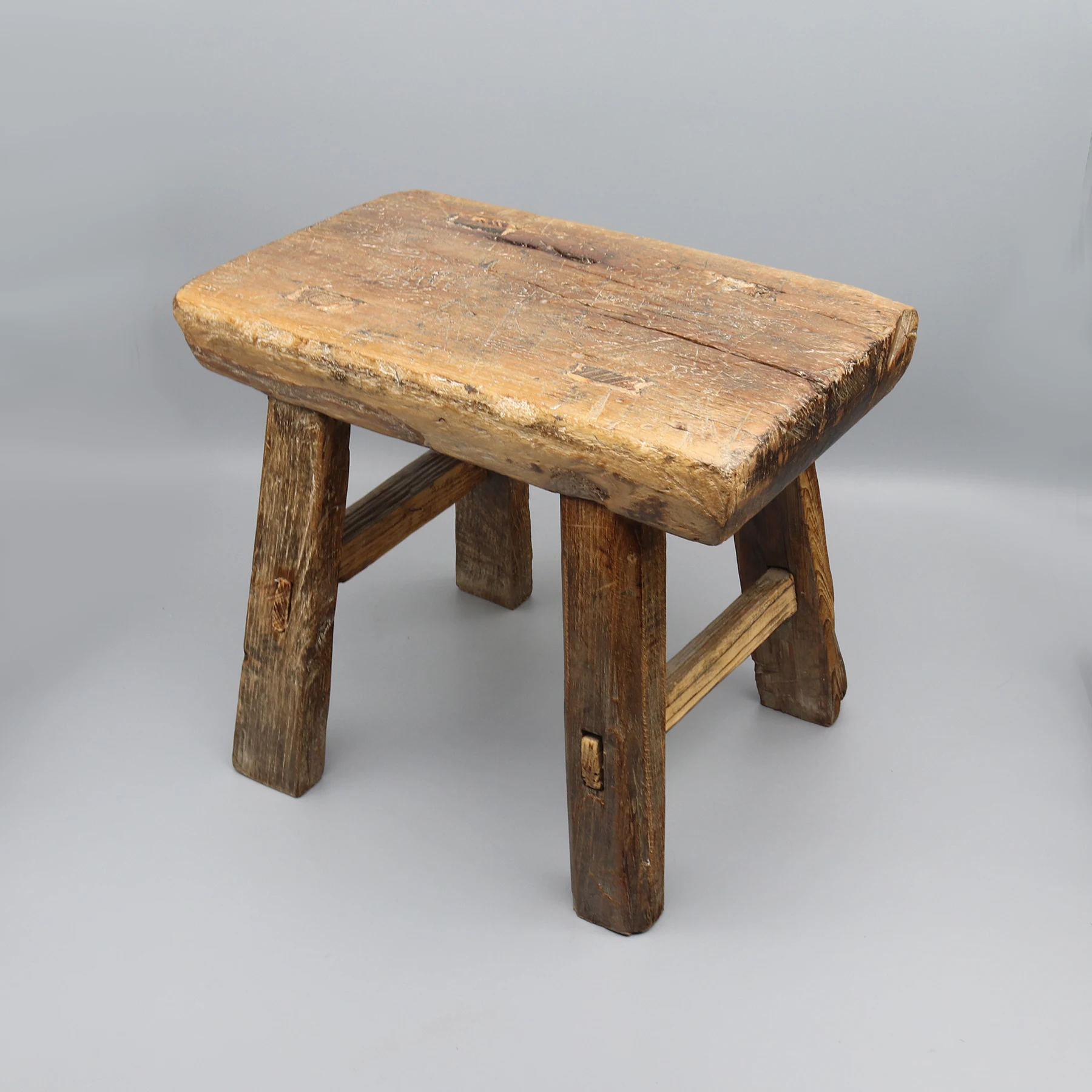 Old-wooden-stool-Bathroom-stool-Solid-elm-wood-Chinese-antique-Small ...