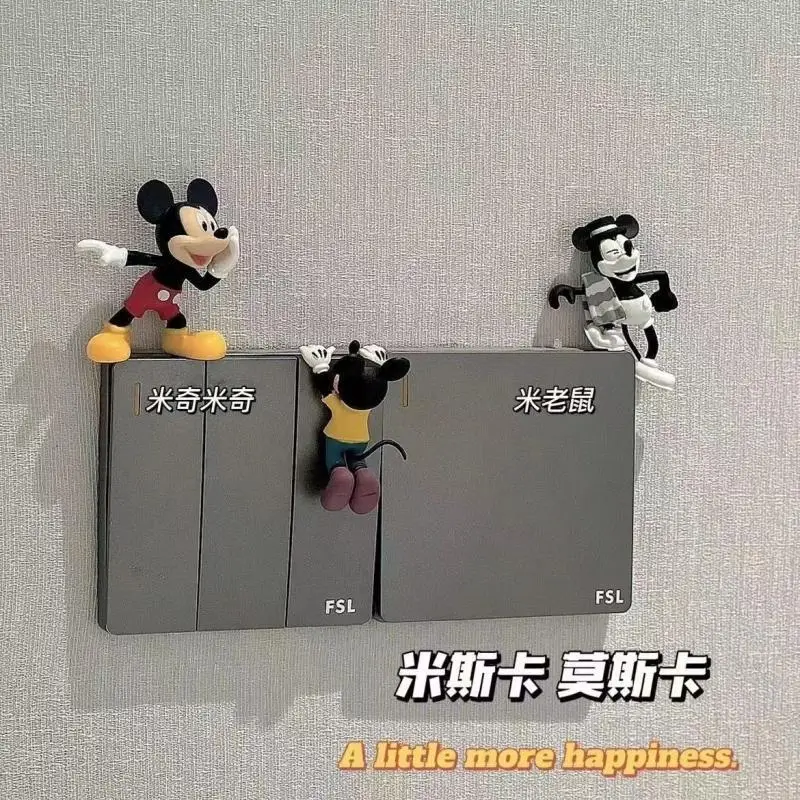 3Pcs-Disney-Mickey-Mouse-Wall-Sticker-Socket-Ornament-Decoration ...