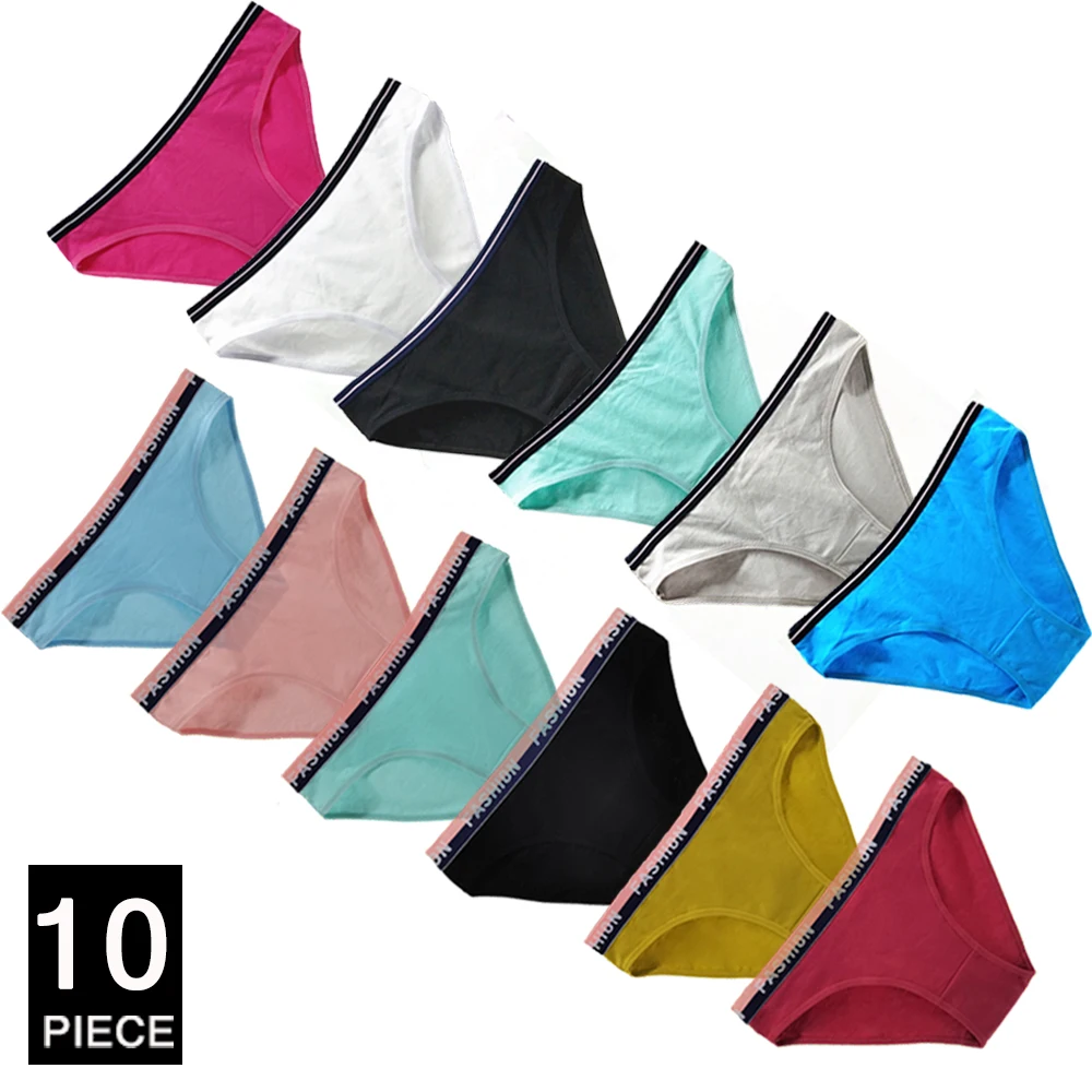 Bragas-de-algod-n-para-mujer-ropa-interior-Sexy-Color-s-lido-lencer-a ...