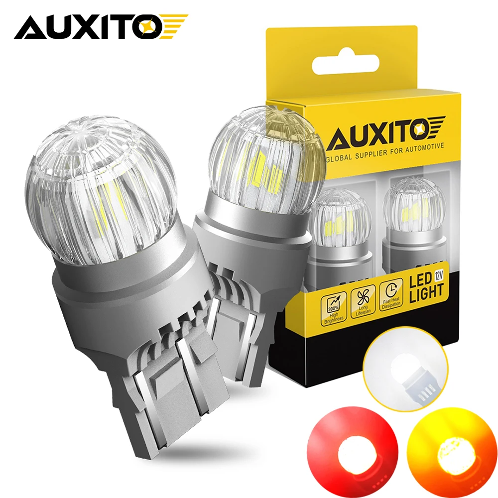 AUXITO 2Pcs 7443 7440 Led Bulb WY21W W21/5W W21W Led Orange Light for ...