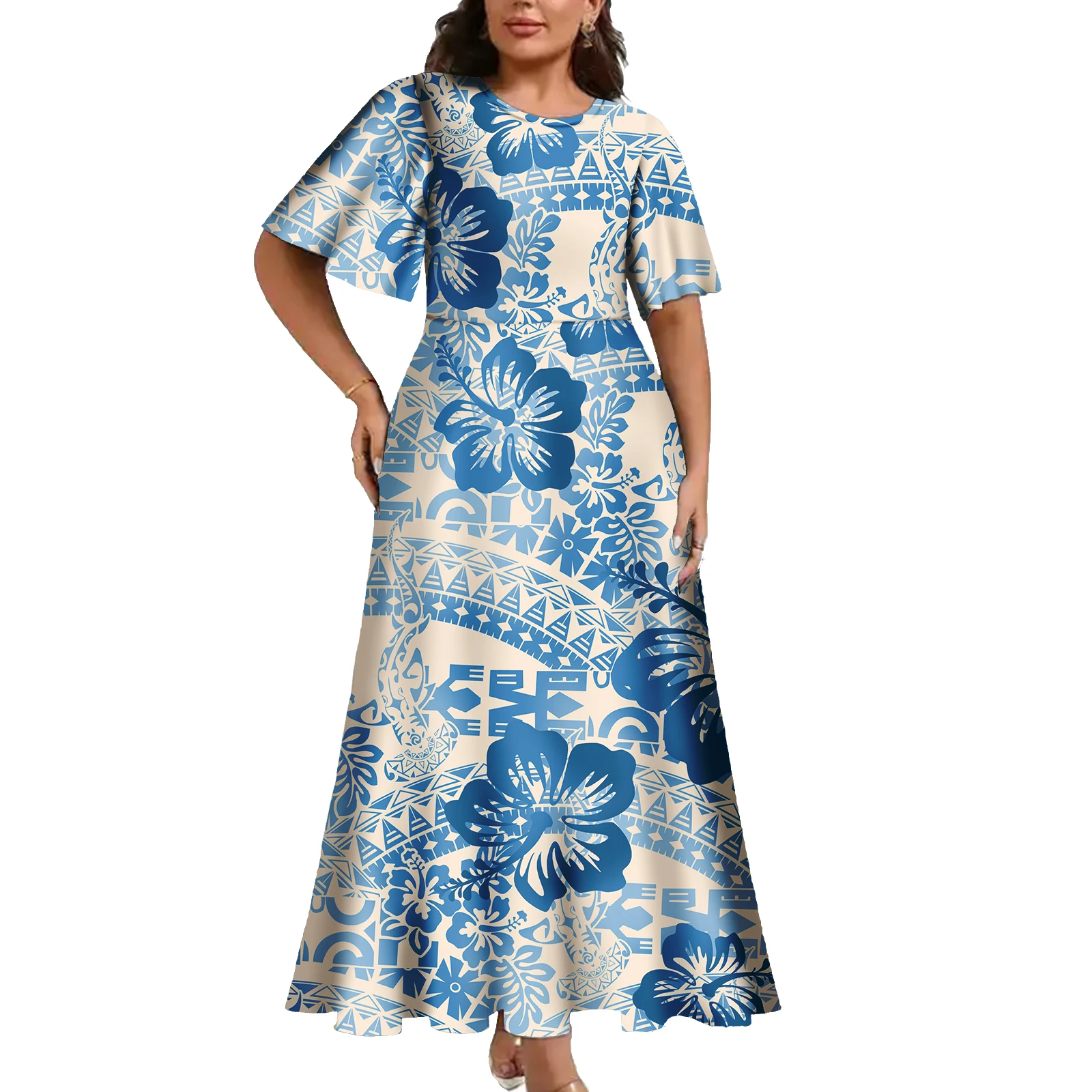 2025 Latest Island Dress Long Clothes Dresses Samoan Puletasi ...