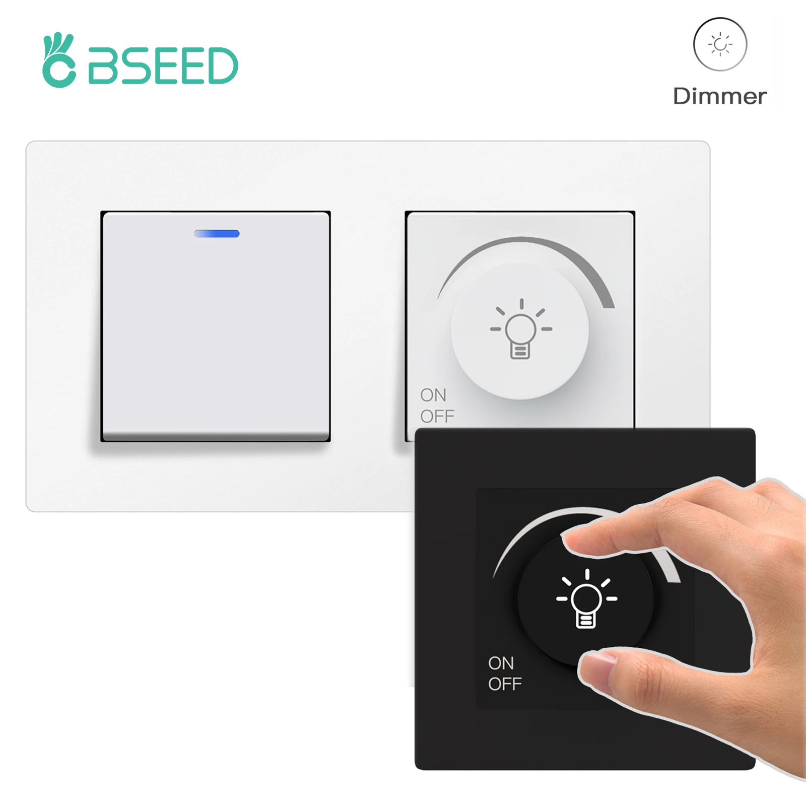BSEED-Normal-Light-Dimmer-Switch-bot-o-girat-rio-controlador-de-brilho ...