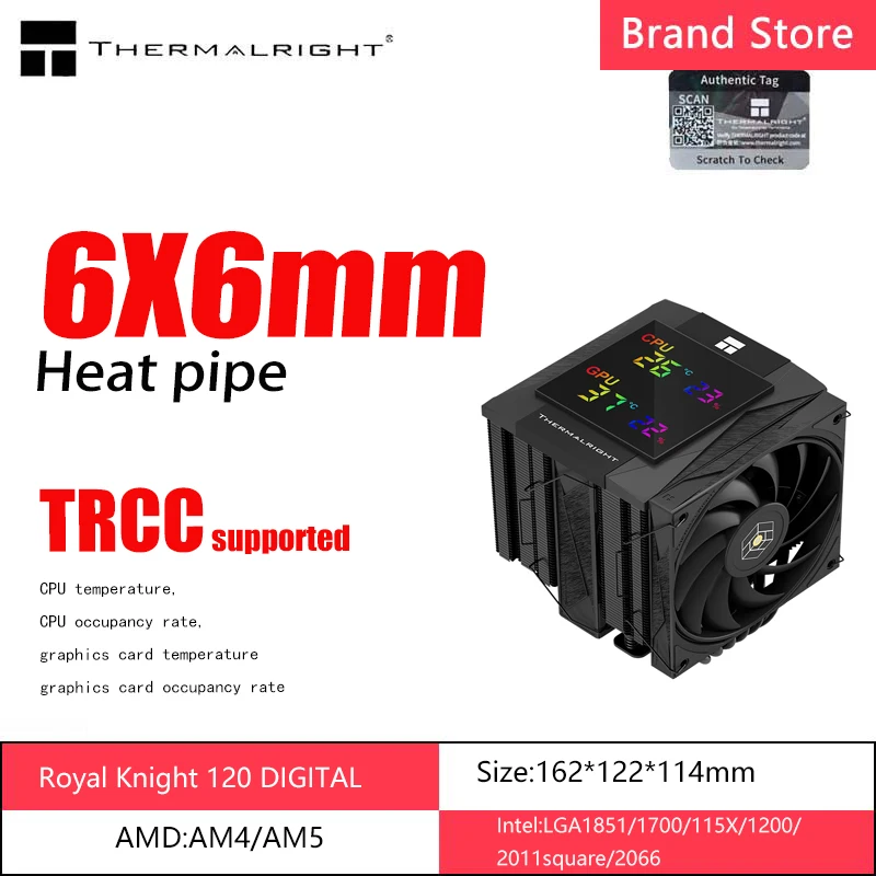 Thermalright Royal Knight 120 Digital air-cooled heat sink digital ...