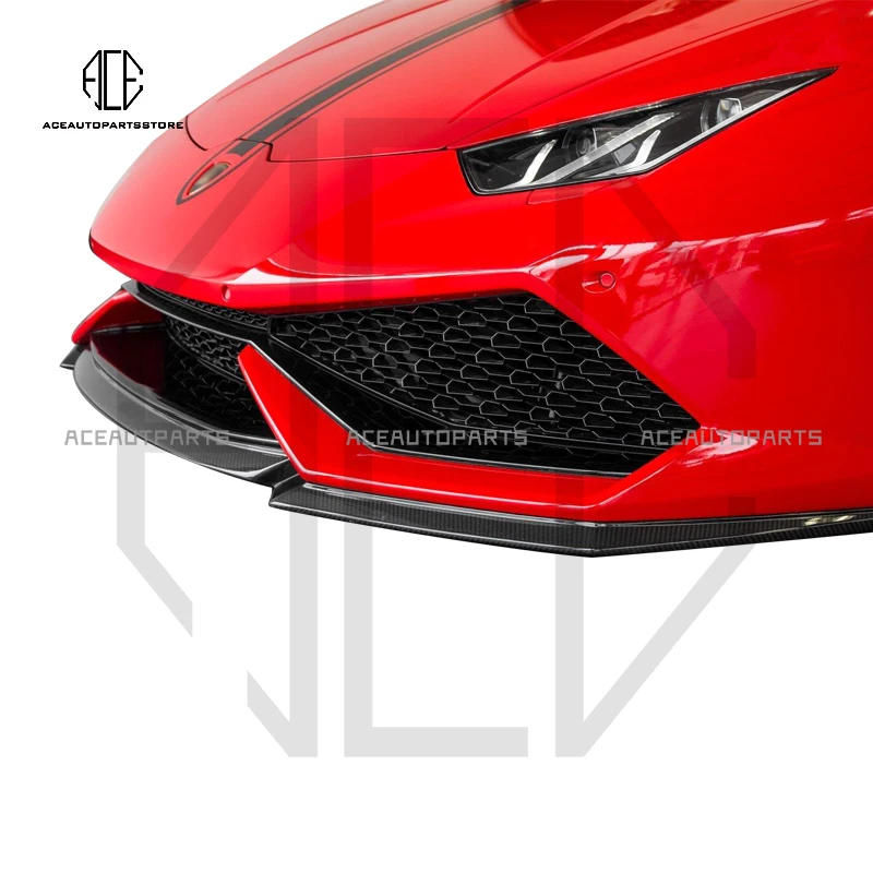 For Lamborghini Huracan LP610 V-style carbon fiber front lip skirt rear ...