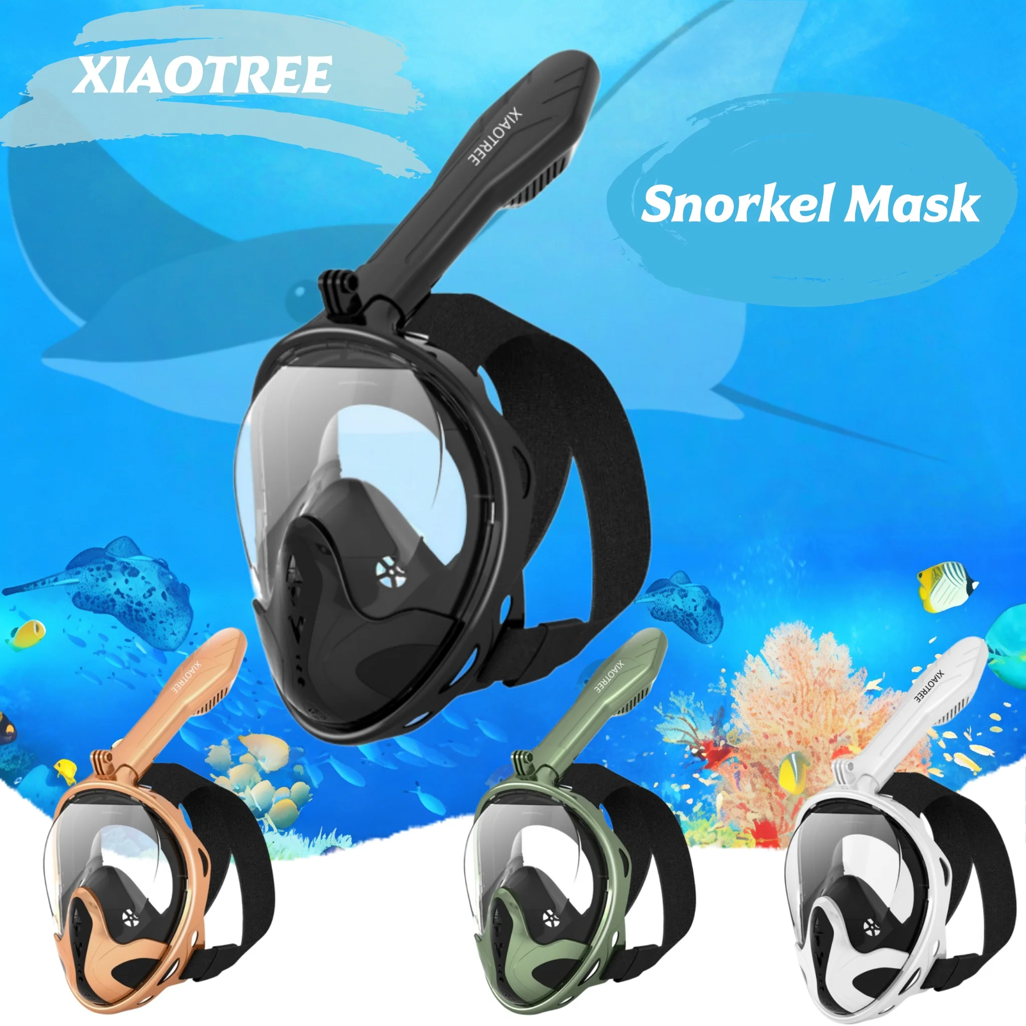 Professional Snorkeling Diving Mask Underwater Scuba Full Face Snorkel ...