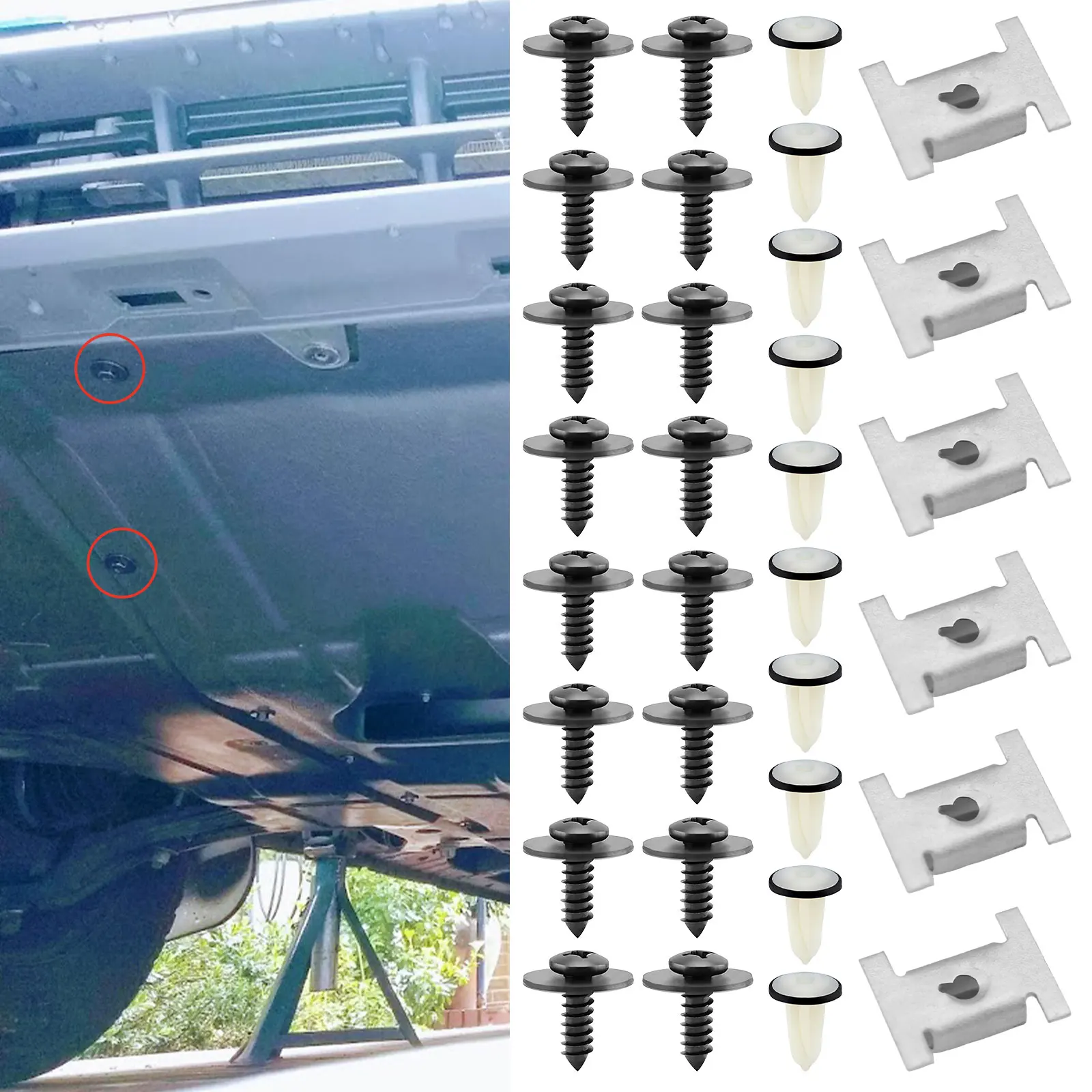 32pcs Under Engine Cover Fitting Kit for Citroen Relay Peugeot Boxer ...