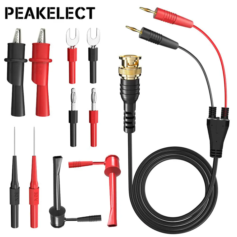 Peakelect-P1068B-Universal-Oscilloscope-Test-Lead-Kit-BNC-to-2mm-Banana ...