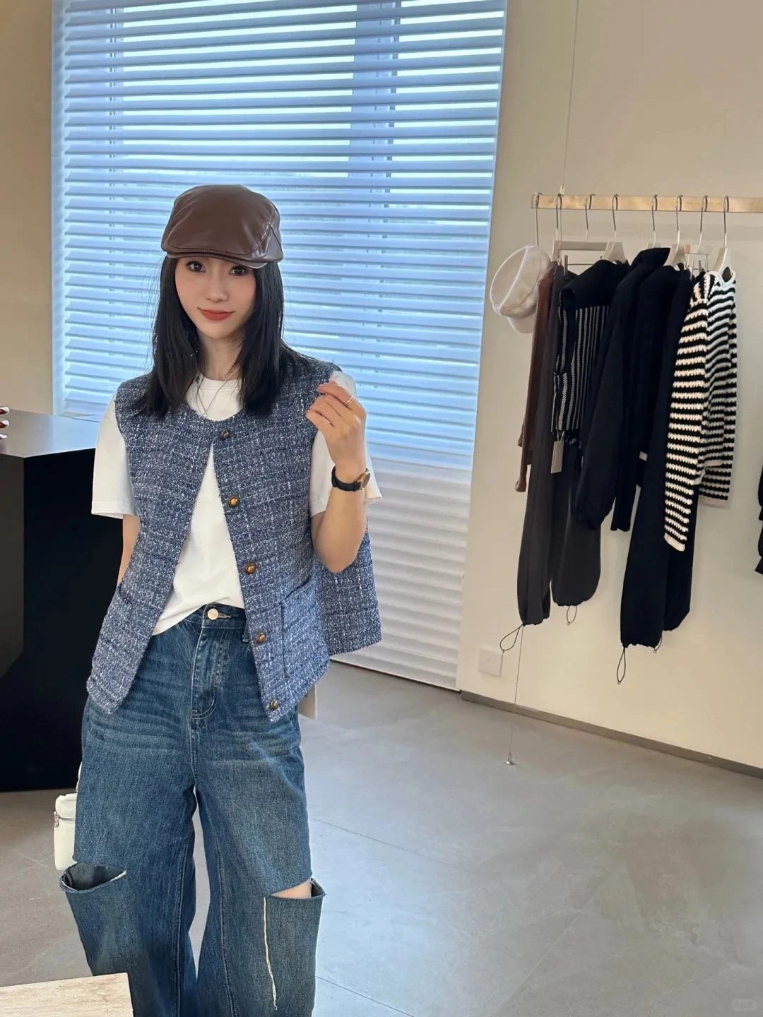 Loose-Chic-Round-Neck-Sleeveless-Cardigan-Vest-Women-s-Summer-Vintage ...