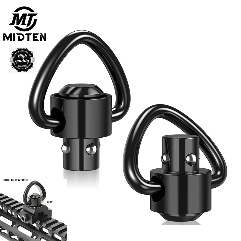 MidTen-Two-Point-Sling-Swivel-Stud-Clip-360-2-Pcs-Black-Hunting-Scope ...