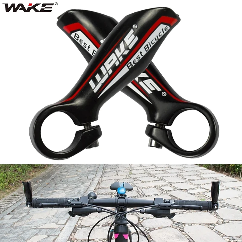 WAKE Bicycle Auxiliary Handlebar Aluminum Alloy Bike Handlebar End ...
