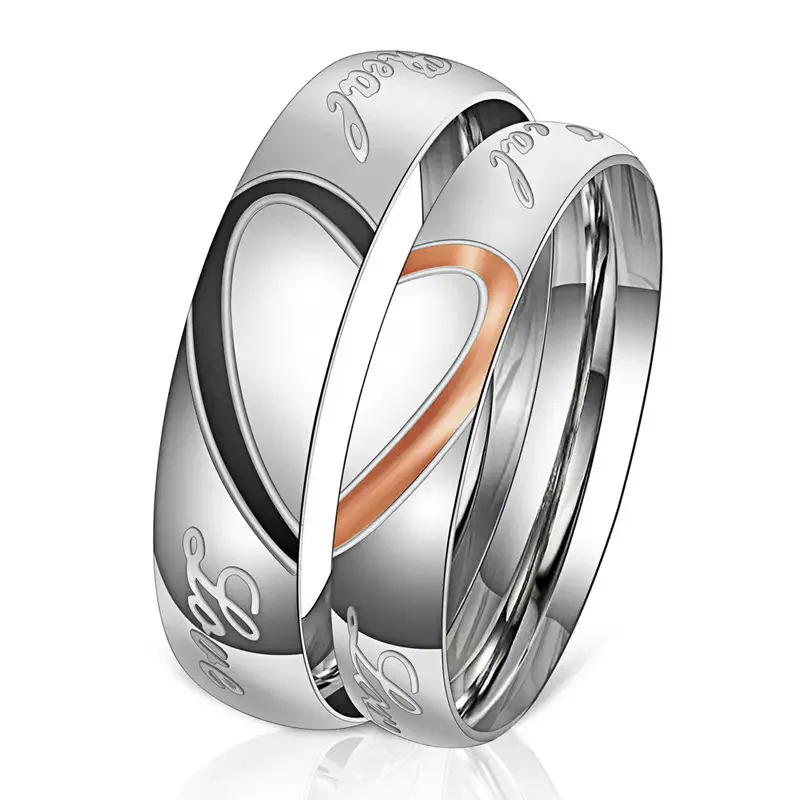 Matching-Promise-Rings-For-Couples-Love-You-Forever-Wedding-Bands-Sets ...