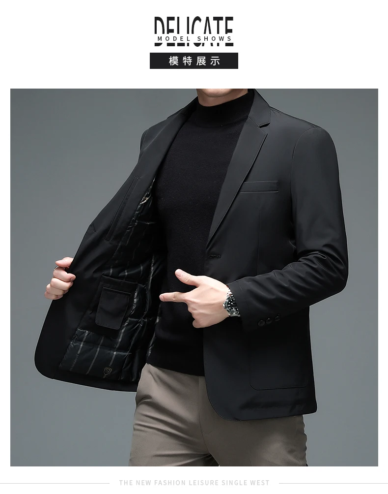 Veste trempée de style britannique pour hommes,blazer avancé,simple ...