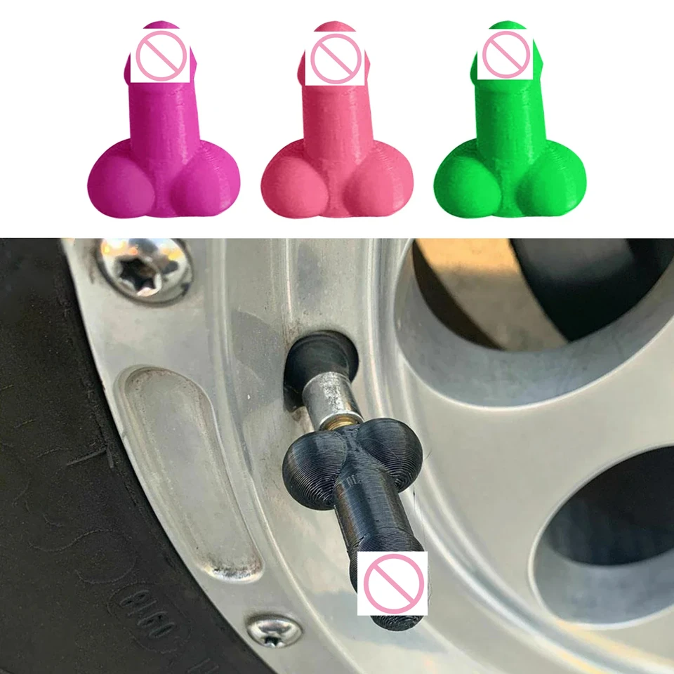 Parking Prank Toys Funny Prank Pencil Valve Stem Caps - Realistic ...