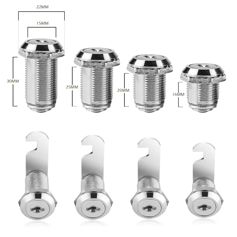 16-20-25-30mm-Cam-Cylinder-Locks-Door-Cabinet-Mailbox-Drawer-Cupboard ...