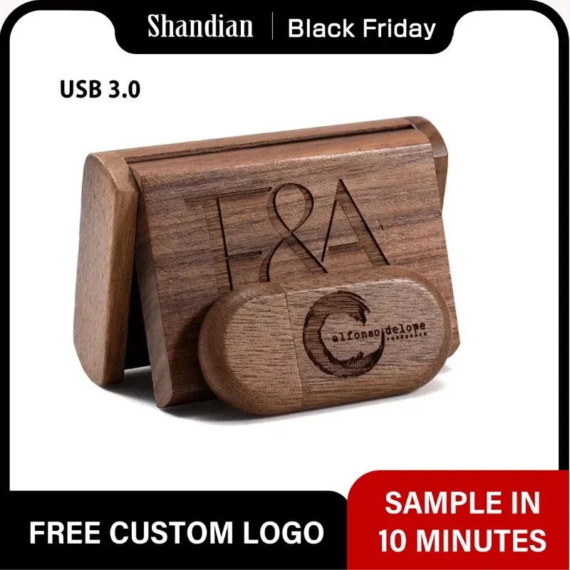 Wedding-Gift-Usb-3-0-Stick-64GB-Custom-logo-Wooden-Box-Flash-Drives ...
