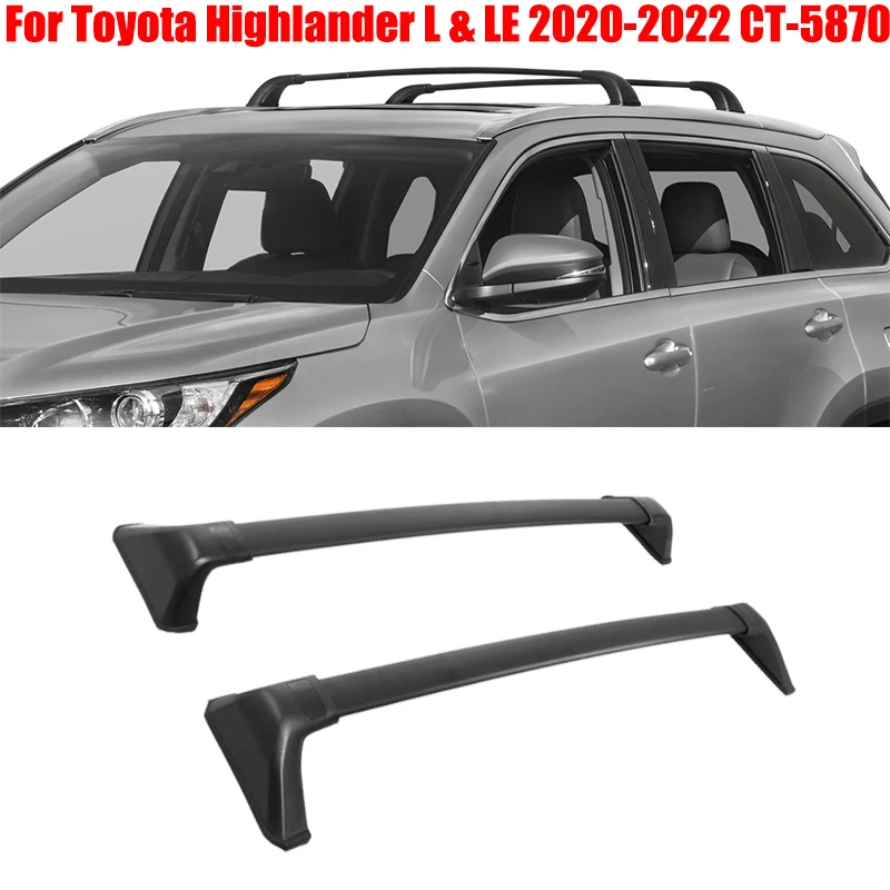Car Top Luggage Carrier Rails For Toyota Highlander L & Le 2020 2021 ...