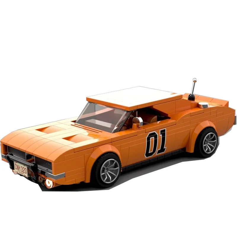 330PCS-MOC-Speed-Champions-The-Epic-Car-General-Lee-Model-Building ...