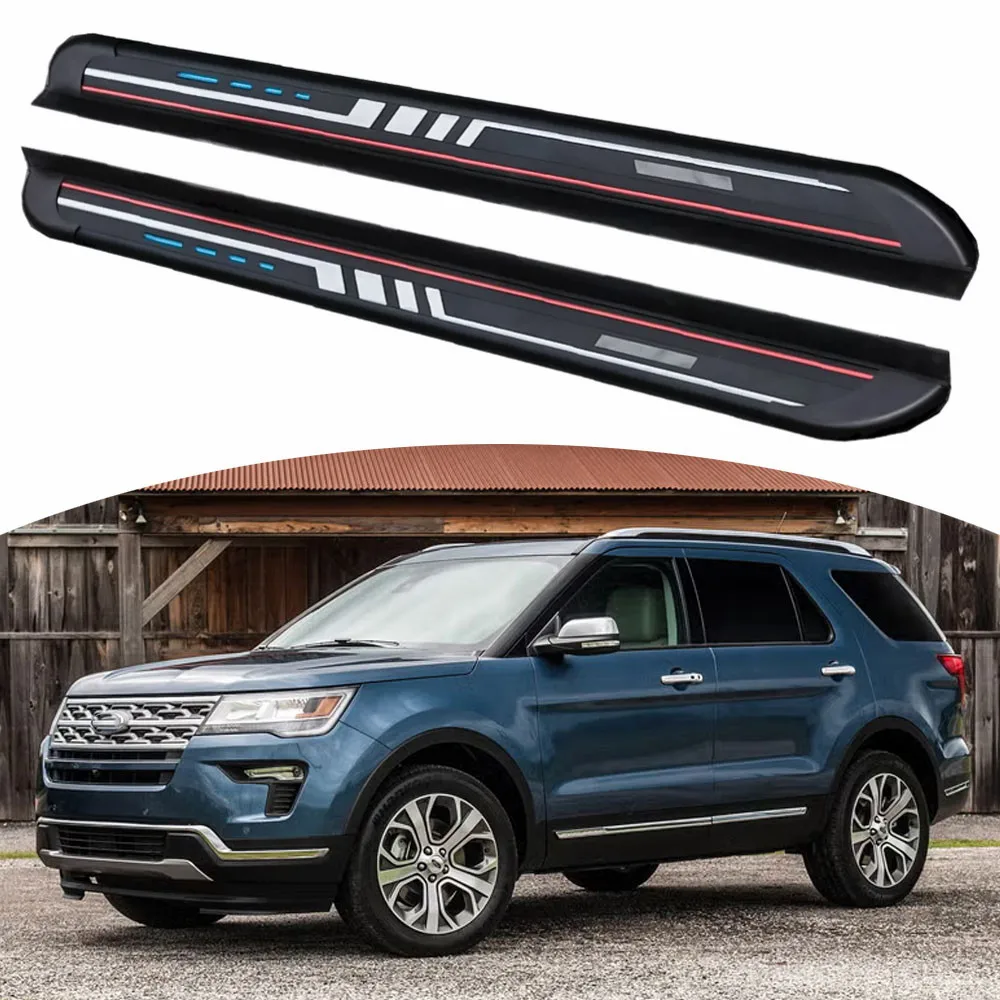 2PCS Running Boards Side Steps Fixed Pedals Nerf Bars Fits For Ford ...