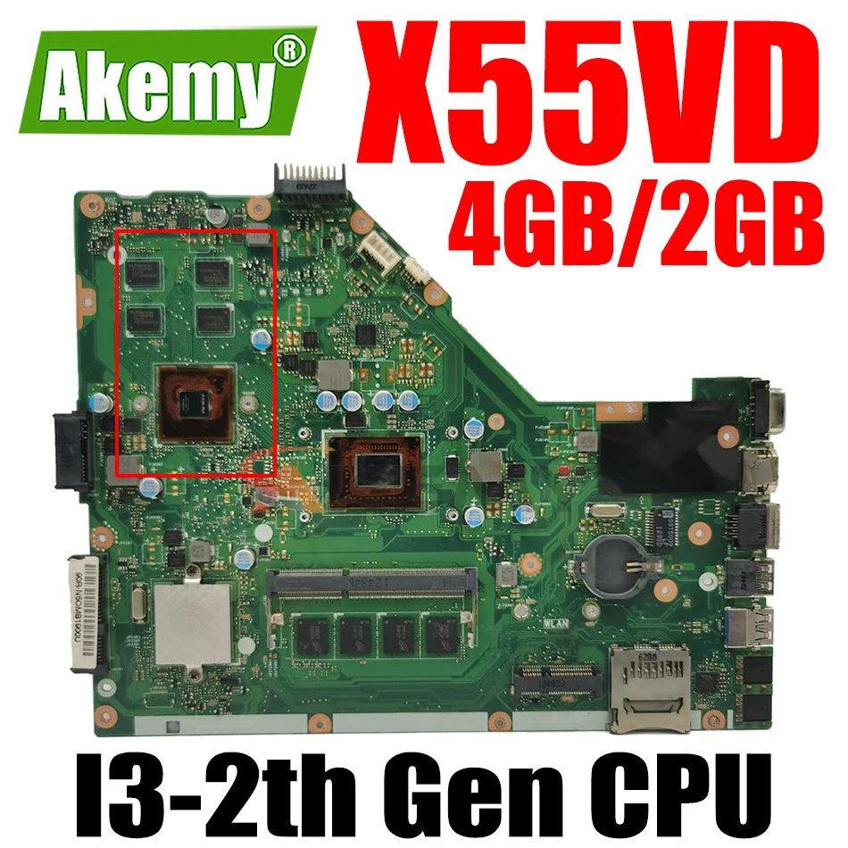 ASUS için X55VD dizüstü anakart X55V X55C X55VDR Laptop anakart anakart ...
