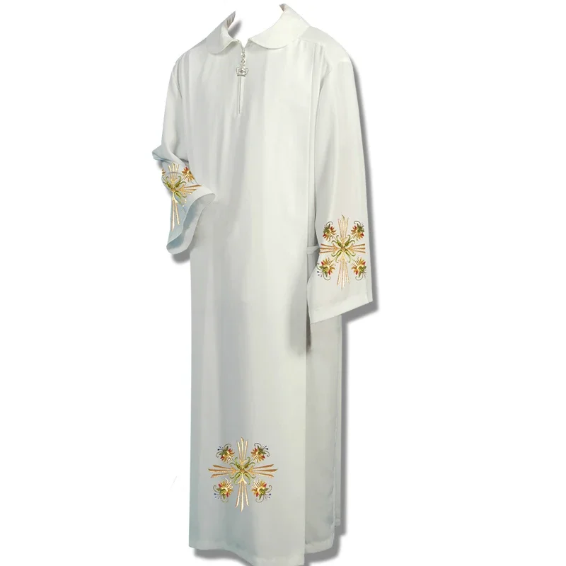 Clergy-Robes-Catholic-Church-Utensils-Priest-Robe-White-Church-Gown ...