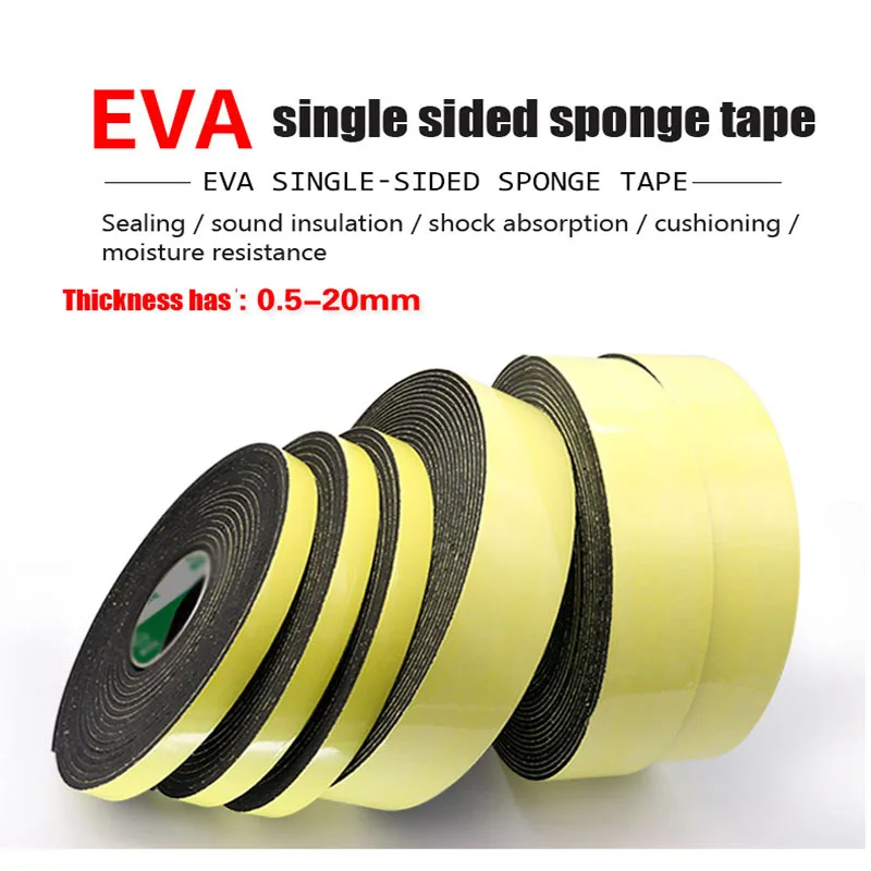 Strong-Adhesion-Black-EVA-Foam-Sponge-Rubber-Strip-Tape-Waterproof ...