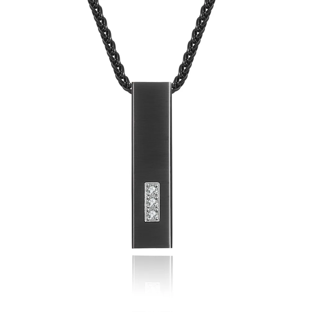Creative-Classic-Rectangle-Pendant-Necklace-Men-Stainless-Steel-Black ...