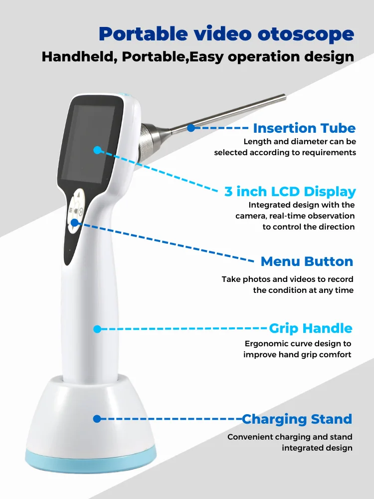 Medical Ear Scope Besdata HD Otoscope Digital Medical Otoscopio ENT ...