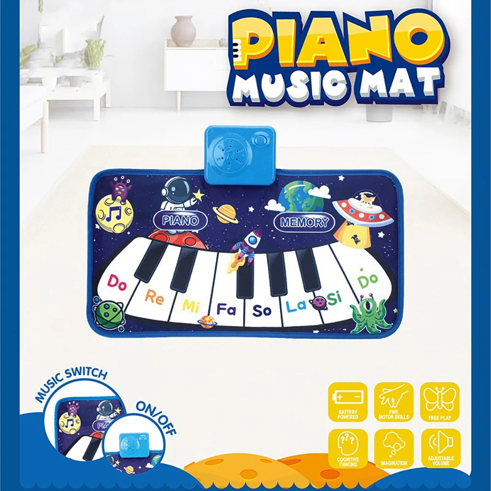 Electronic-8-Key-Note-Music-Blanket-Foot-Piano-Keyboard-Mat-Early ...