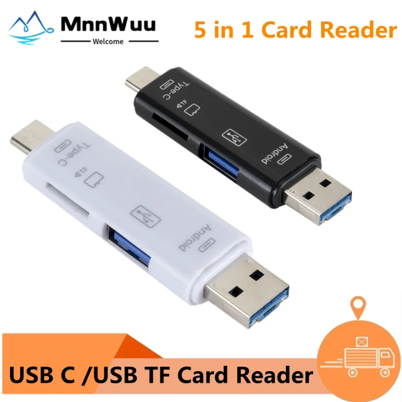 고속 SD TF 마이크로 SD 카드 리더기, USB C 타입, 마이크로 USB 메모리, OTG 카드 리더기, 드롭쉬핑용 ...