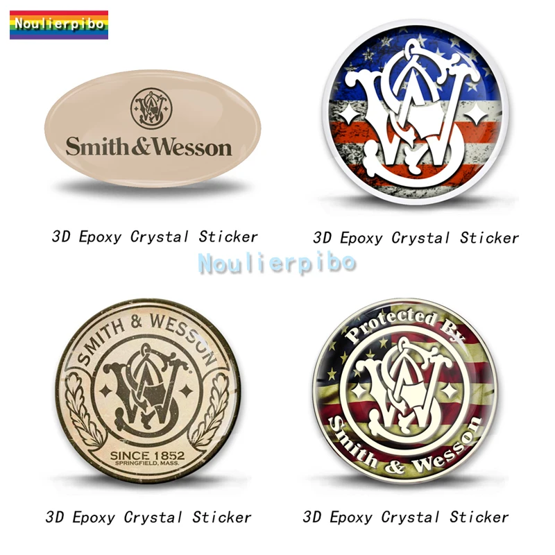 3D-Creative-Crystal-Top-Smith-Wesson-Gel-Stickers-Auto-Silicone-Parts ...