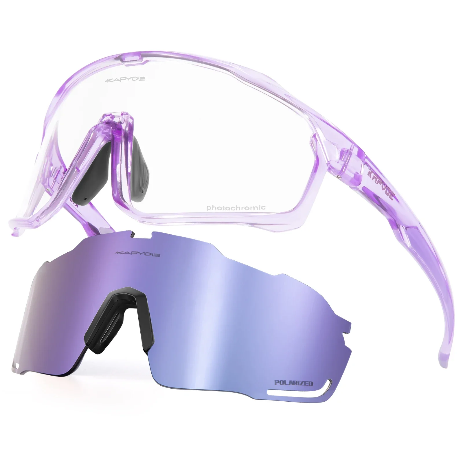 Kapvoe-Photochromic-Cycling-Glasses-for-Men-Polarized-MTB-Sunglasses ...