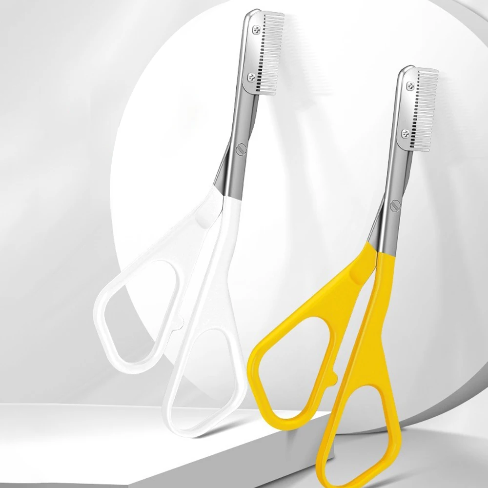 1Pcs Eyebrow Trimming Scissors with Combs Eyebrow Trimmer Kit Stainless ...