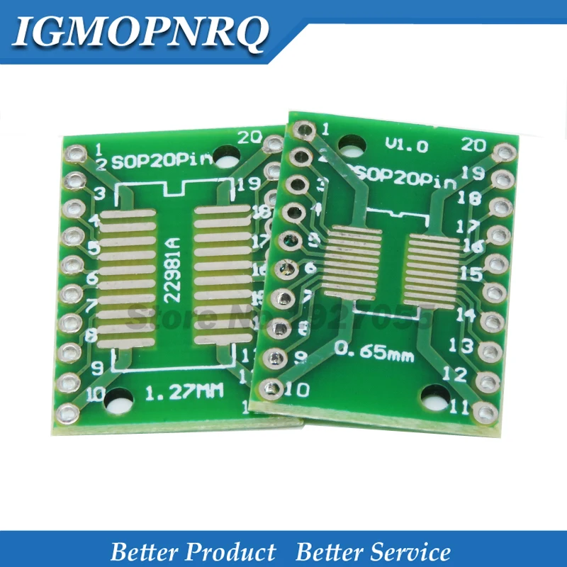 10pcs-SOP20-SSOP20-TSSOP20-To-DIP20-Pitch-0-65-1-27mm-IC-Adapter-PCB ...
