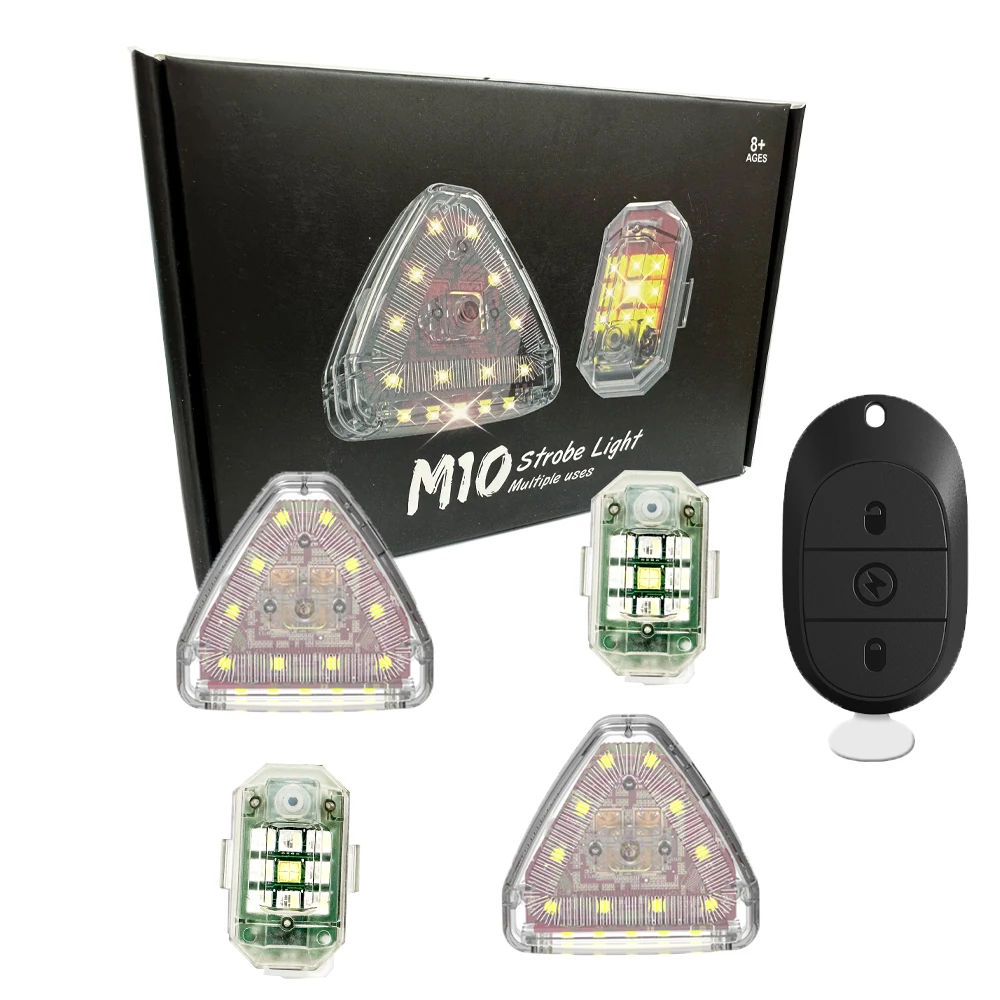 Motorcycle-Strobe-Light-M10-Magnet-Lamp-Warning-Flash-Led-2-4G-Wireless-Control-Waterproof-Bike ...