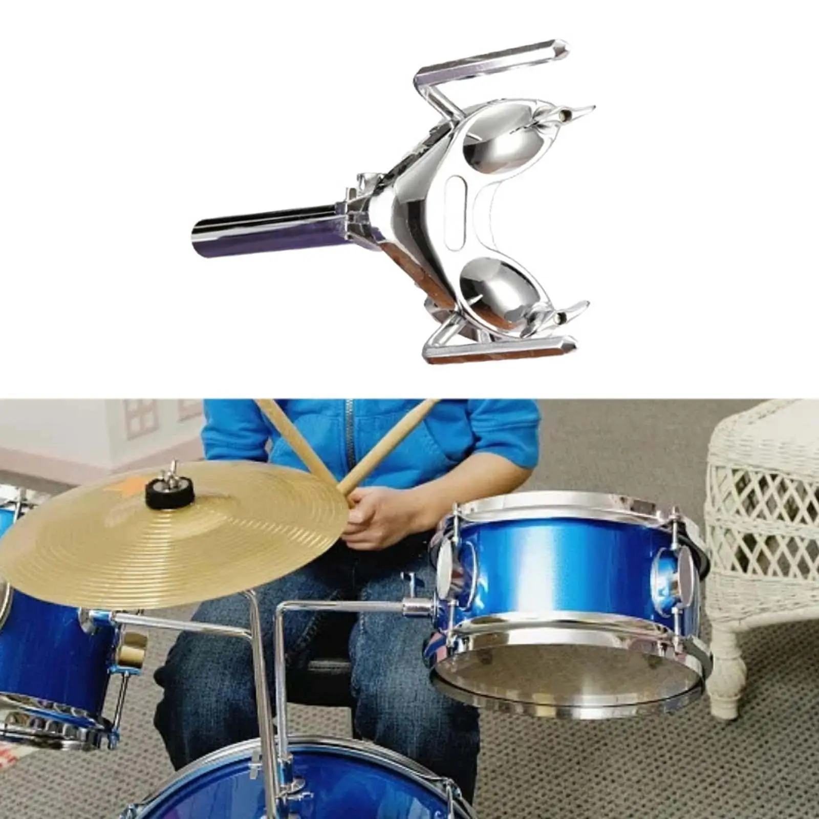 Tom Drum PATKAW Double Drum Tom Holder Stand Mount Bracket For Tom Jazz ...