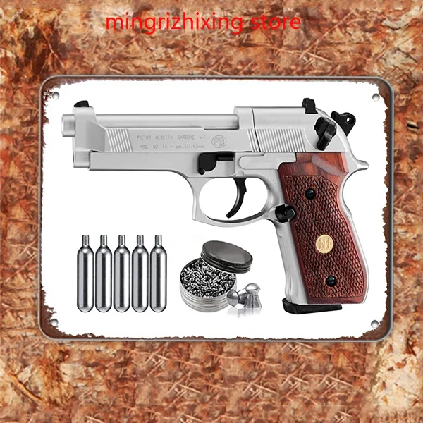 Beretta M92FS Air Gun with 5x12 CO2 Tanks and Pack of 500ct Lead ...