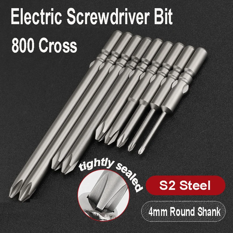800 4MM Round Shank Electric Screwdriver Bit Set Magnetic Phillips ...