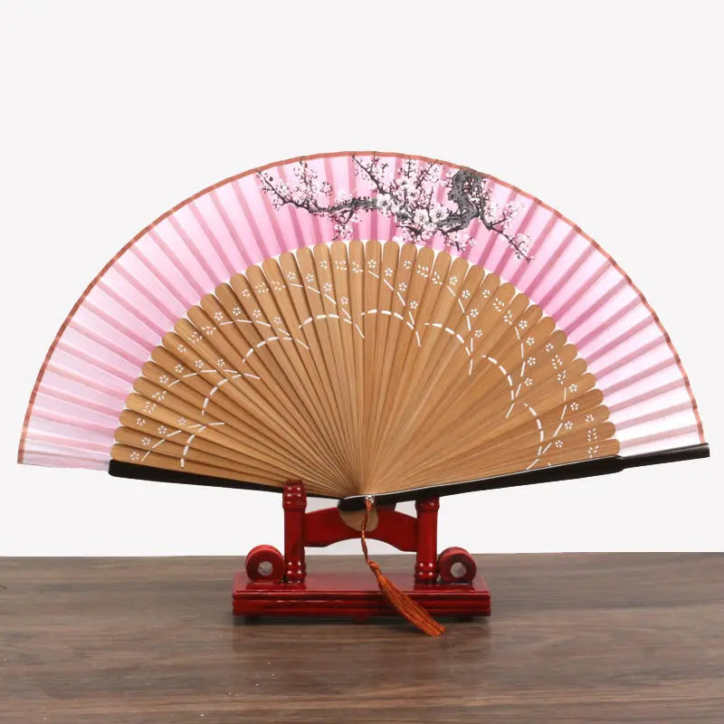 Elegant-Retro-Folding-Fan-Exquisite-Carved-Solid-Color-Hand-Fan ...