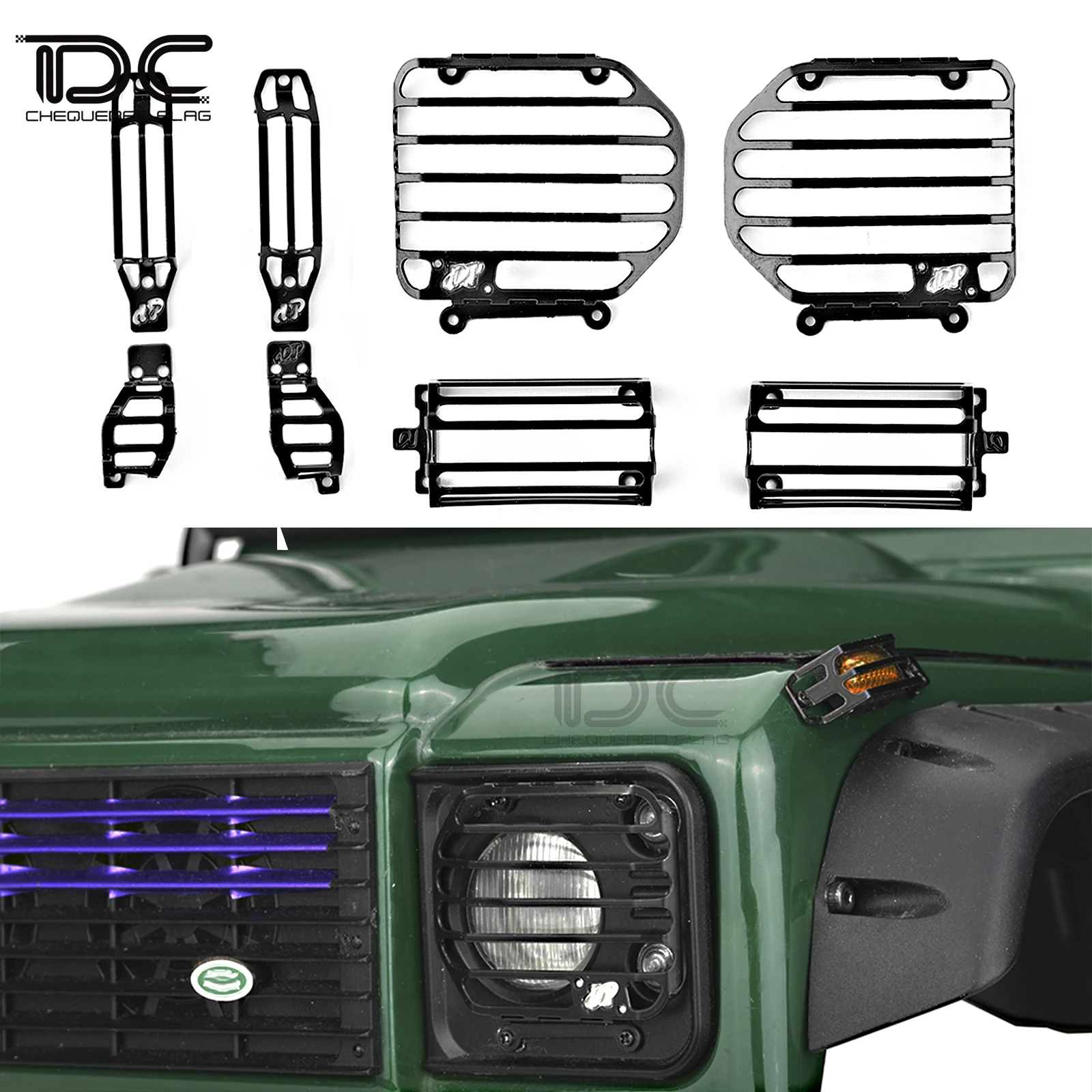 Metal-Light-Cover-Kit-1-10-for-Defender-D90-D110-Front-Rear-Protect ...