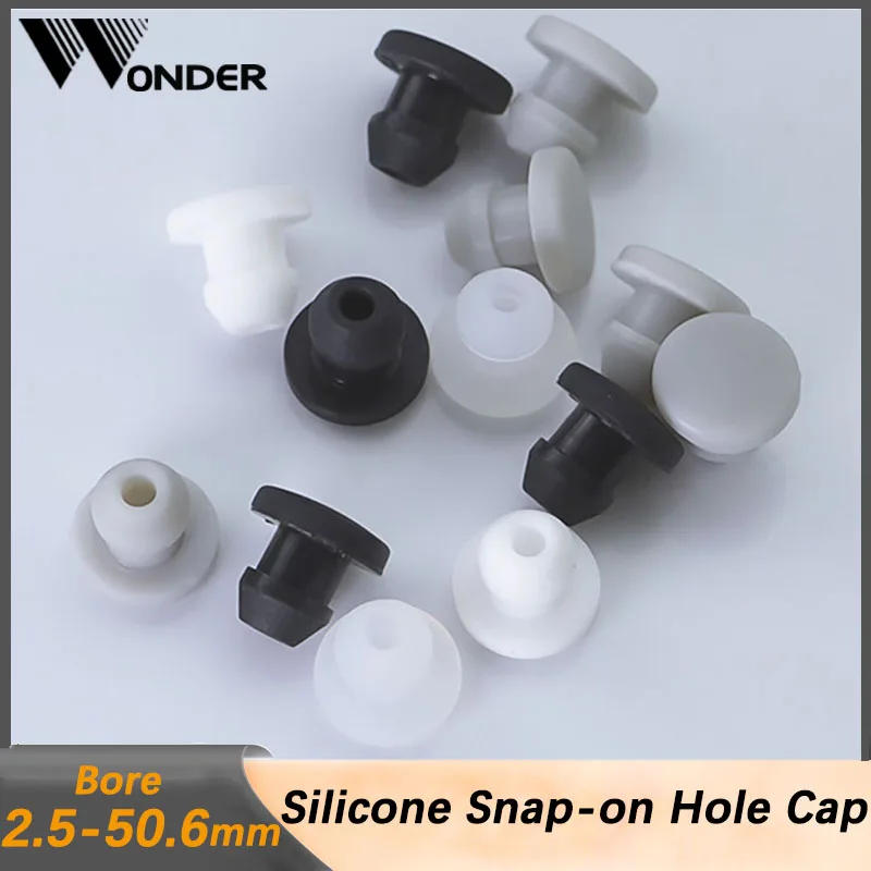 Silicone-Rubber-Hole-Caps-T-Type-Shape-Plugs-Covers-Snap-on-Gaskets ...