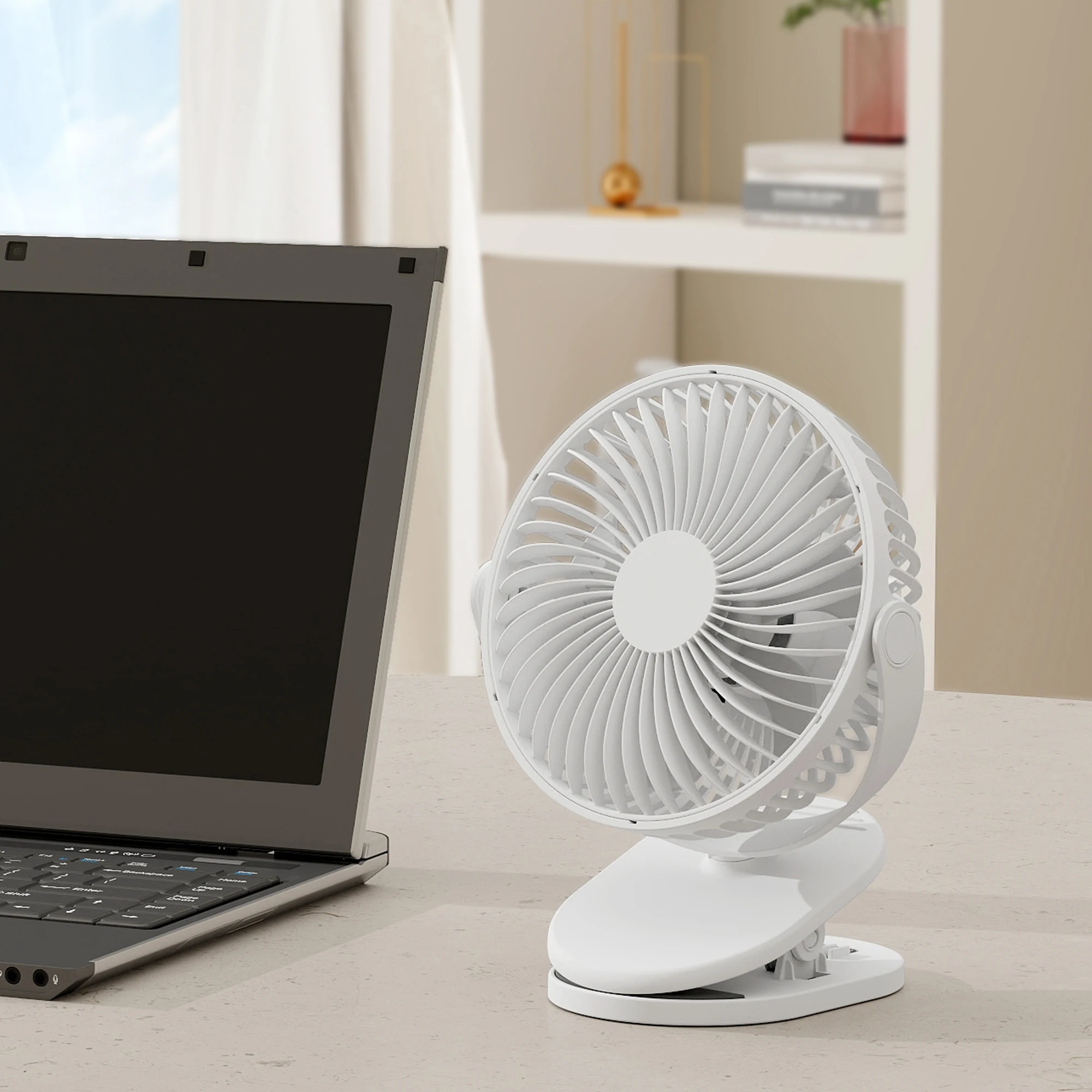 360-Rotate-USB-Desk-Fan-2-in-1-Vertical-and-Clip-Fan-Rechargeable-Mini ...