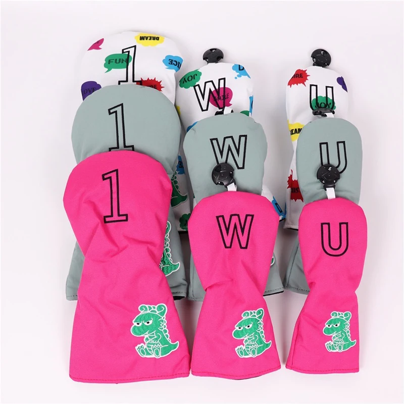 Fashion-Graffiti-Dinosaur-Golf-Club-Headcovers-1-3-5-UT-Driver-Fairway ...