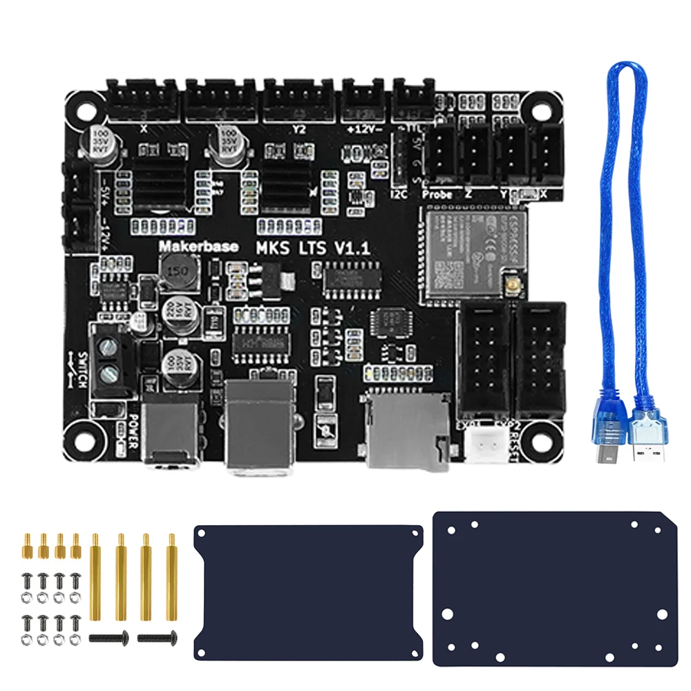 Placa base MKS LTS V1.1, controlador de blindaje CNC GRBL V1.1 para grabador TT20 TT50, piezas ...